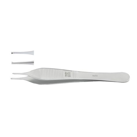 Miltex Adson Tissue Forceps, 4-3/4, 1 X 2 Teeth